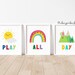 Set of Playroom Prints, Playroom Wall Decor, Nursery Wall Art, Play ...