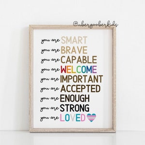 Everyone is Welcome Here, Printable Wall Art, Diversity, Classroom ...