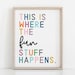 Where the Fun Stuff Happens Wall Art, Playroom Poster, Playroom Decor ...