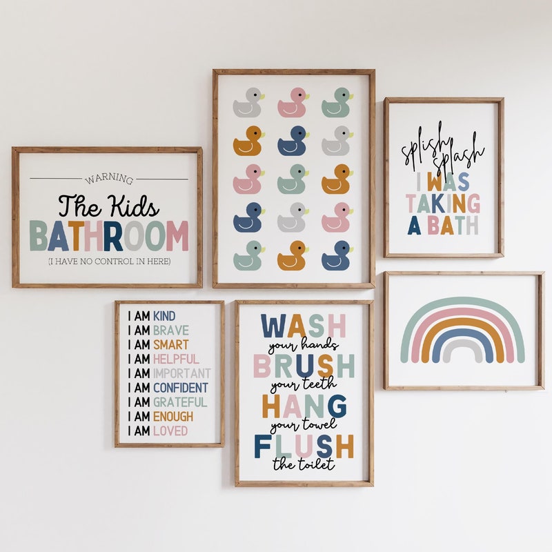 Bathroom Rules Posters - Etsy UK
