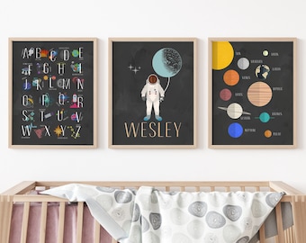Custom Space Wall Art Set of 3 Printable Space Poster | Etsy
