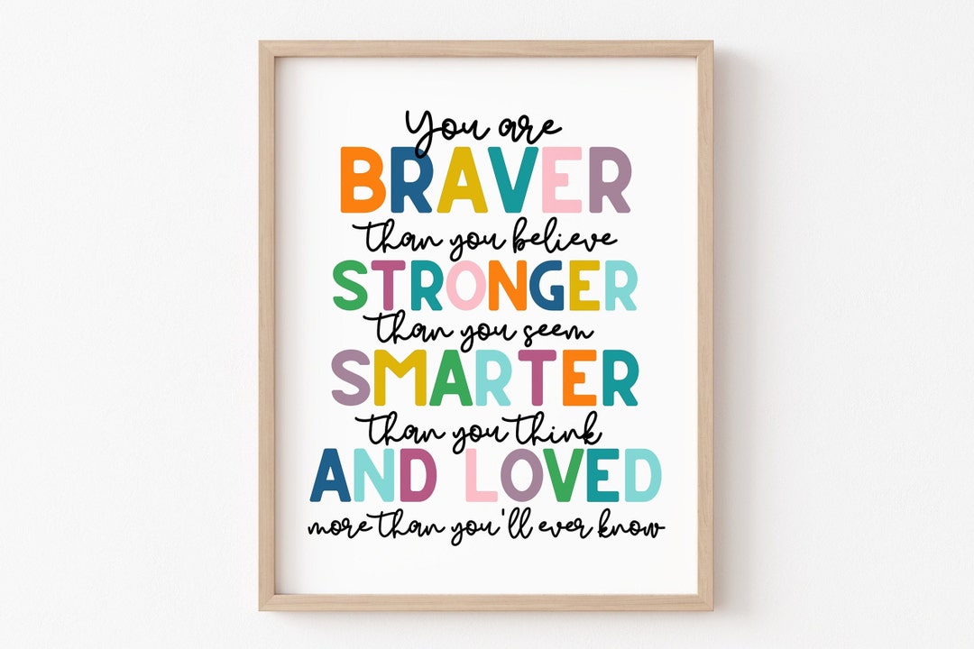 You Are Positive Affirmations for Kids, Nursery Wall Art, Motivational ...