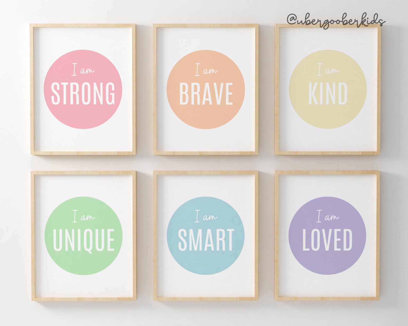 Positive Affirmations Print Set Girls Bedroom Wall Art - Etsy Canada