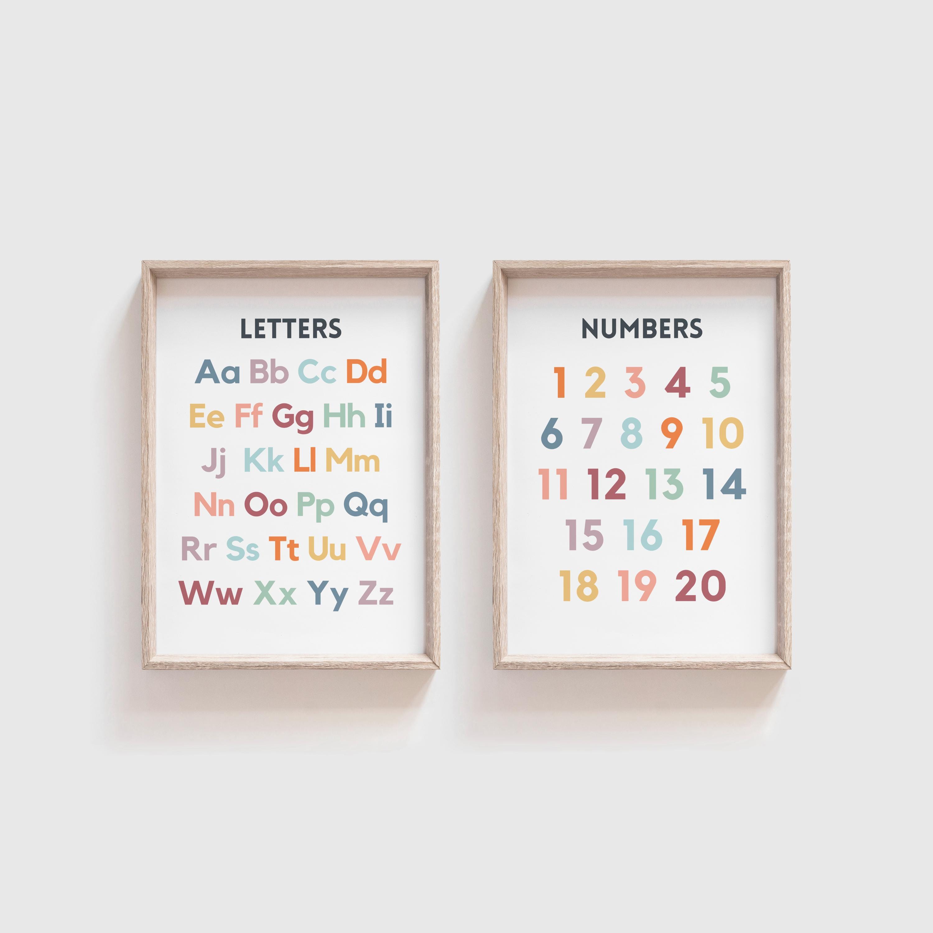 Educational Posters Set, Alphabet Poster, Boho Classroom Decor, for Kid ...