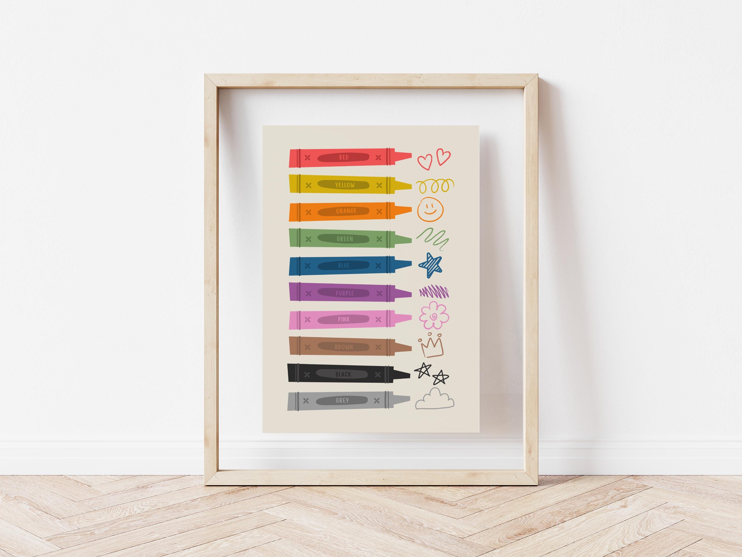 Crayon Colors Educational Poster: Montessori Classroom Decor (digital ...