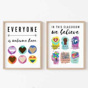 Classroom Art Set of 2, Classroom Posters, Educational, School Wall Art ...
