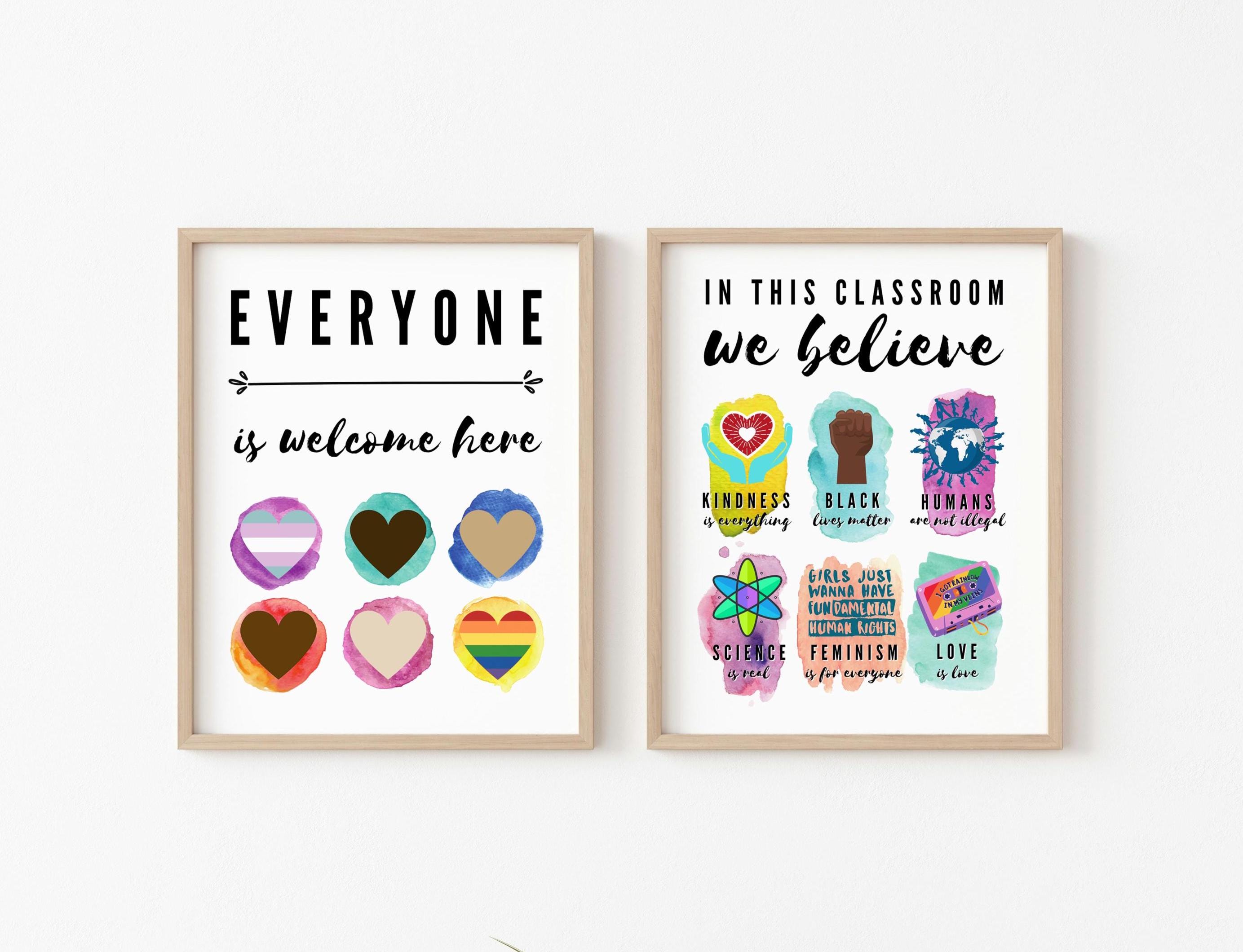Classroom Art Set of 2, Classroom Posters, Educational, School Wall Art ...