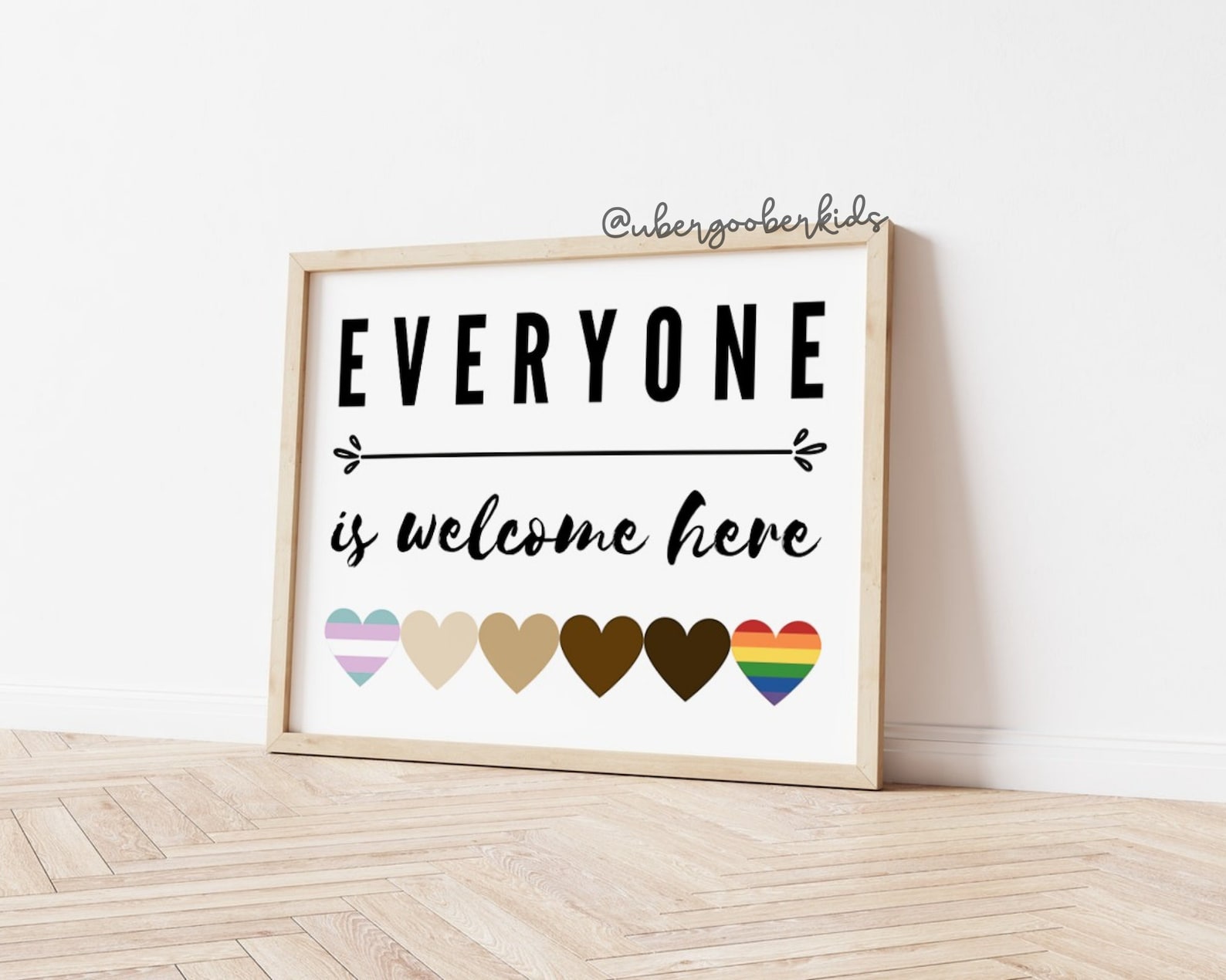 Printable Wall Art, Everyone Welcome, Diversity, Classroom Poster ...
