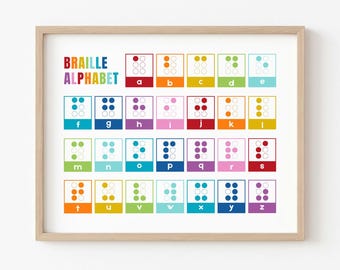 Printable Braille Alphabet Chart - Etsy