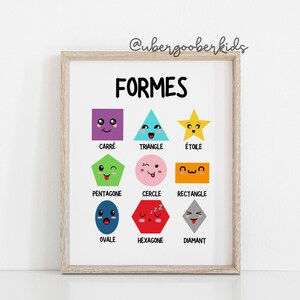 Playroom Wall Art Set, Set of 6, French Educational Prints, Classroom ...
