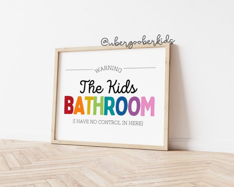 Kids Bathroom Wall Art, Bathroom Wall Prints, Kids Bathroom Sign, Kids ...