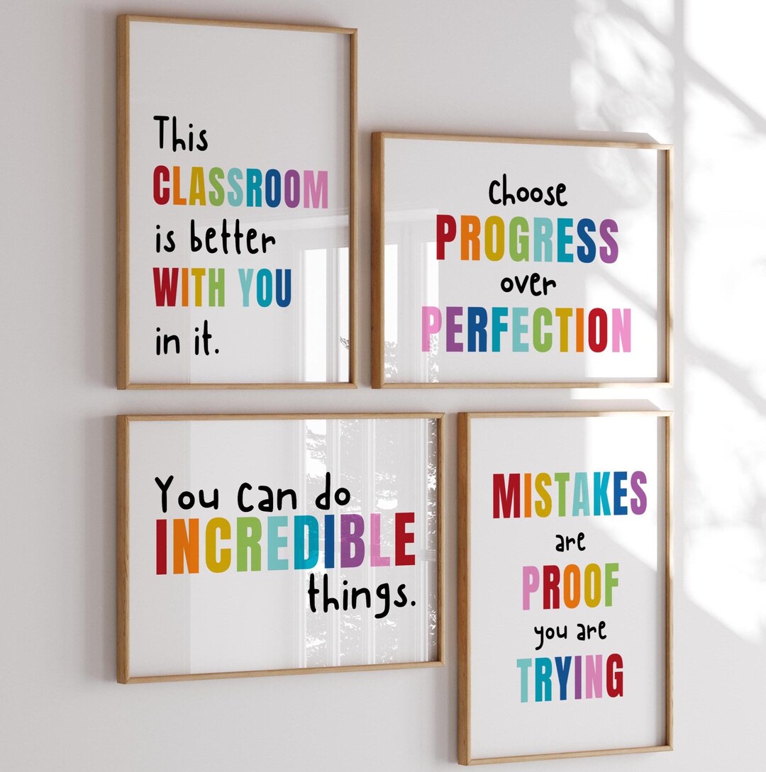 Set of Classroom Prints, Classroom Wall Art, Classroom Decor ...