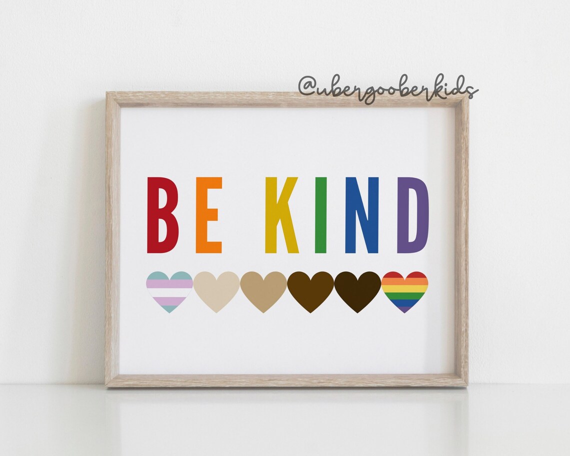 Be Kind Diversity Print Printable Wall Art Classroom Poster - Etsy