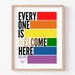 Inclusion Wall Art, Everyone is Welcome Here, Diversity Prints ...