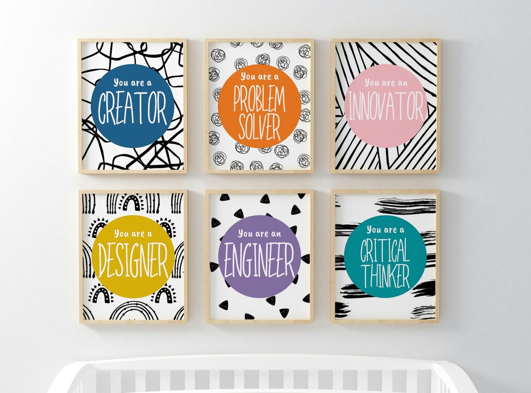 Set of 6 Educational Wall Art, Classroom Posters, Homeschool Prints ...