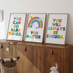 Healthy Mindset Wall Prints, Classroom Posters, Set of 3, Bundle ...