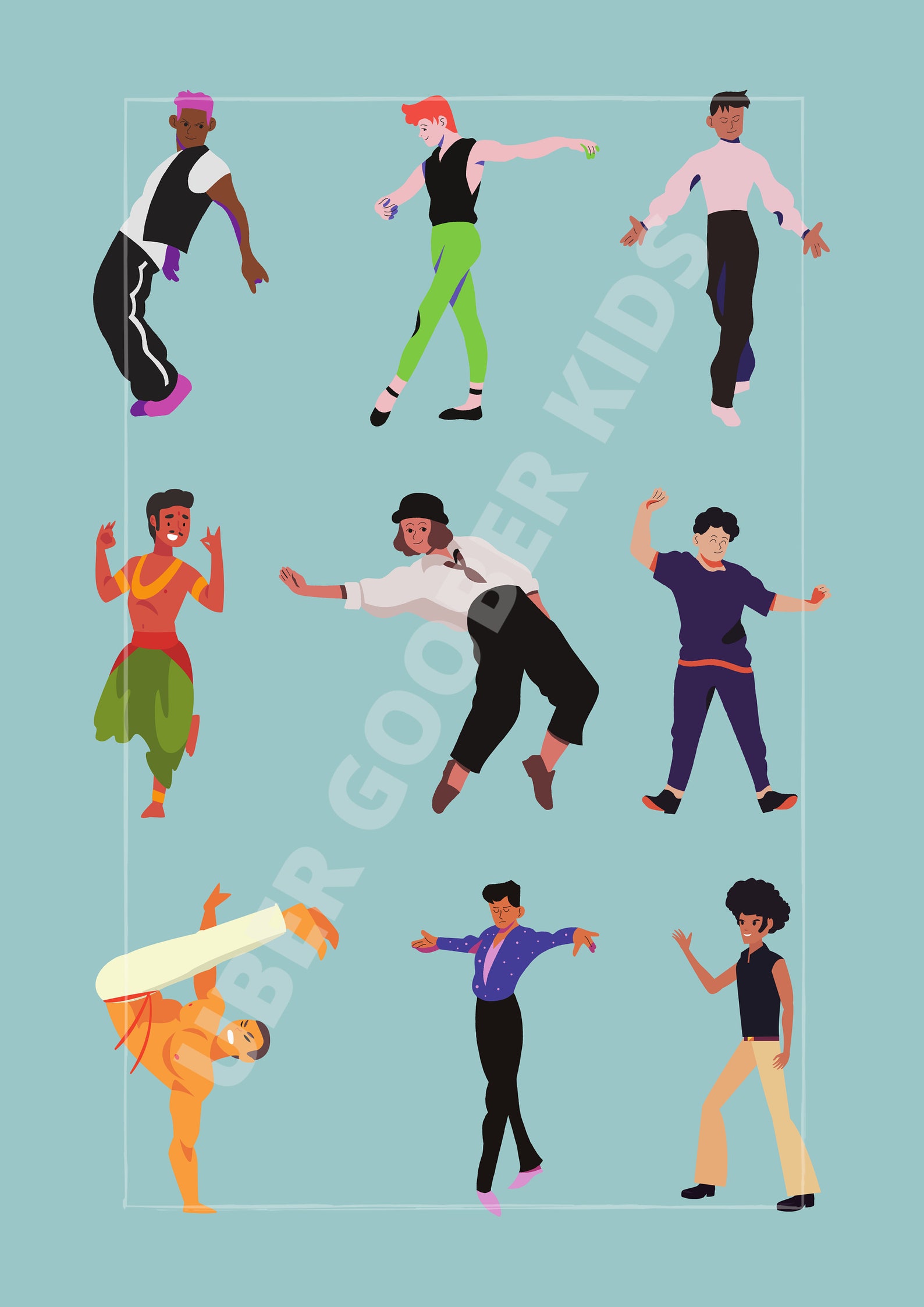 Set of 2 Diversity Dancers Wall Print Multicultural - Etsy