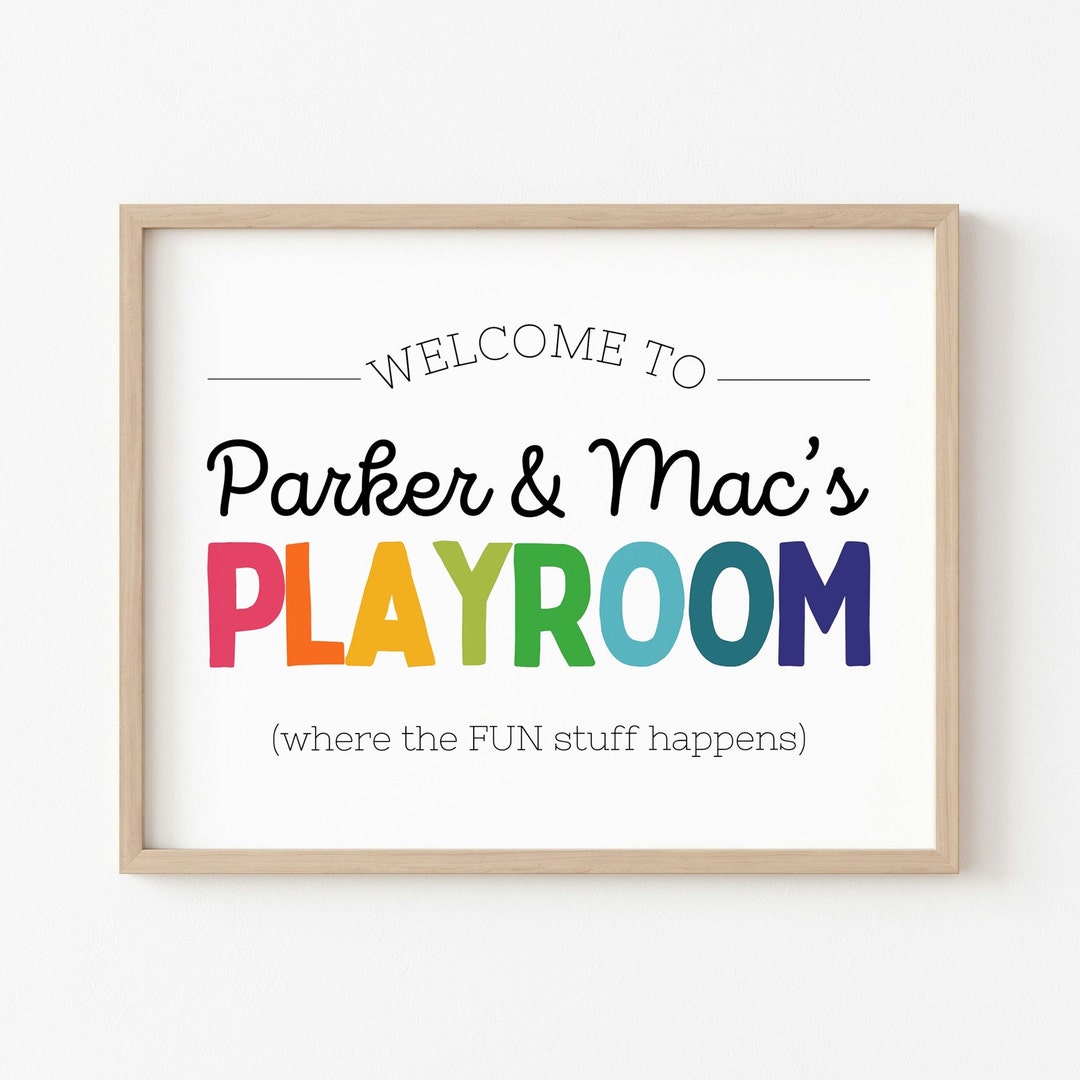 Playroom Sign Personalized, Playroom Wall Art, Playroom Decor, Playroom ...
