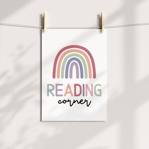 Reading Corner Wall Art, Classroom Art, Playroom Wall Decor, Playroom ...