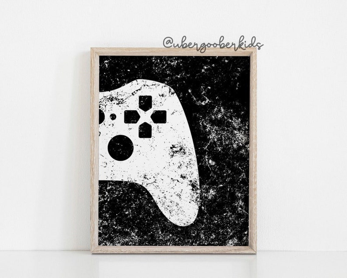 Game Room Decor Gaming Controller Prints Boys Room Gamer | Etsy