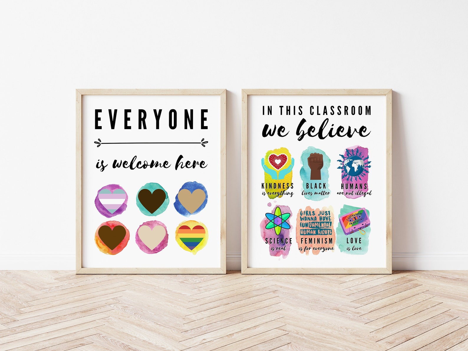 Classroom Art Set of 2 Classroom Posters Educational School | Etsy