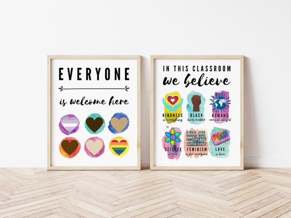 Classroom Art Set of 2 Classroom Posters Educational School - Etsy