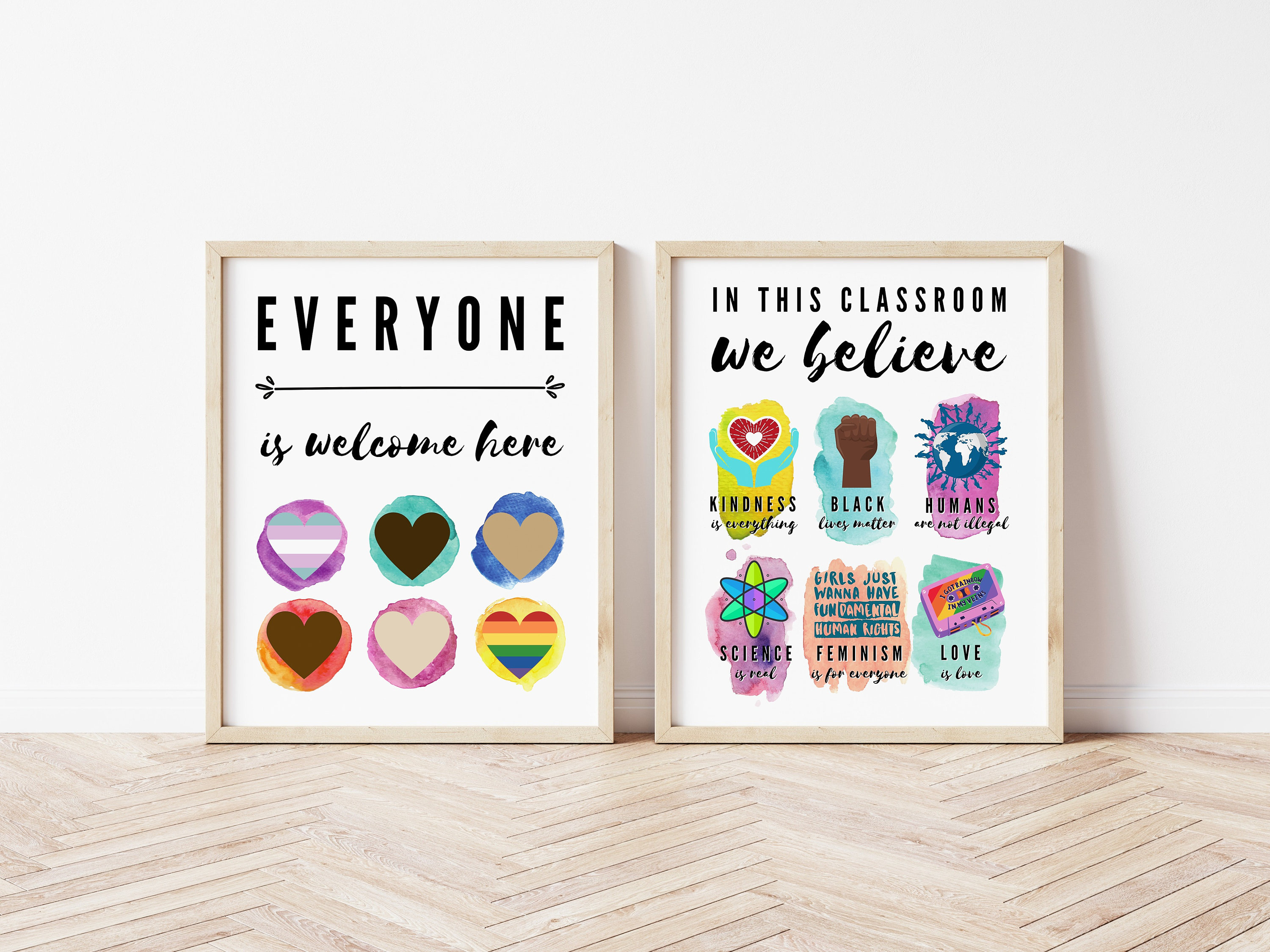 Classroom Art Set of 2 Classroom Posters Educational School | Etsy