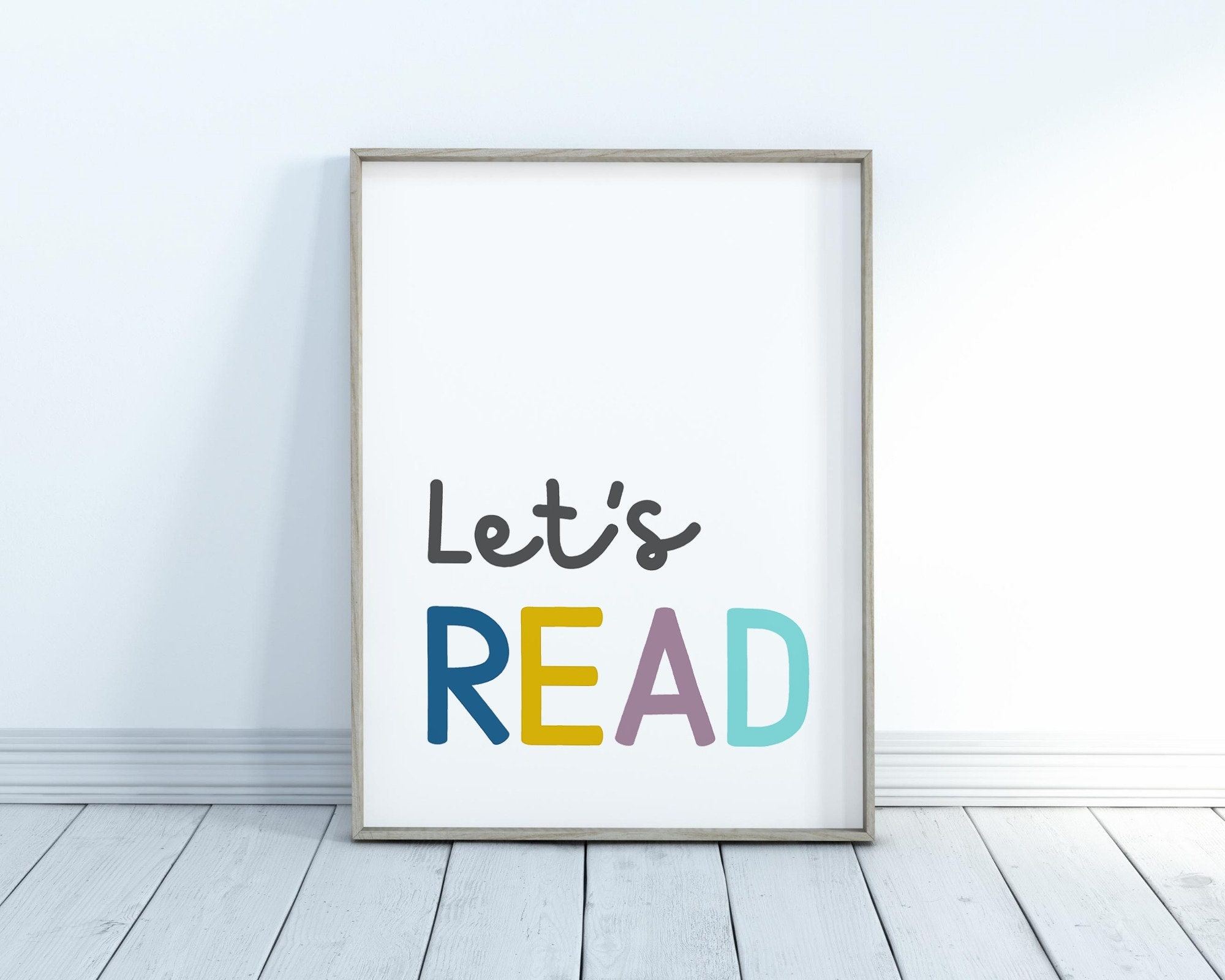Let's Read Let's Play Wall Art, Set of Three, Classroom Art, ABC Poster ...