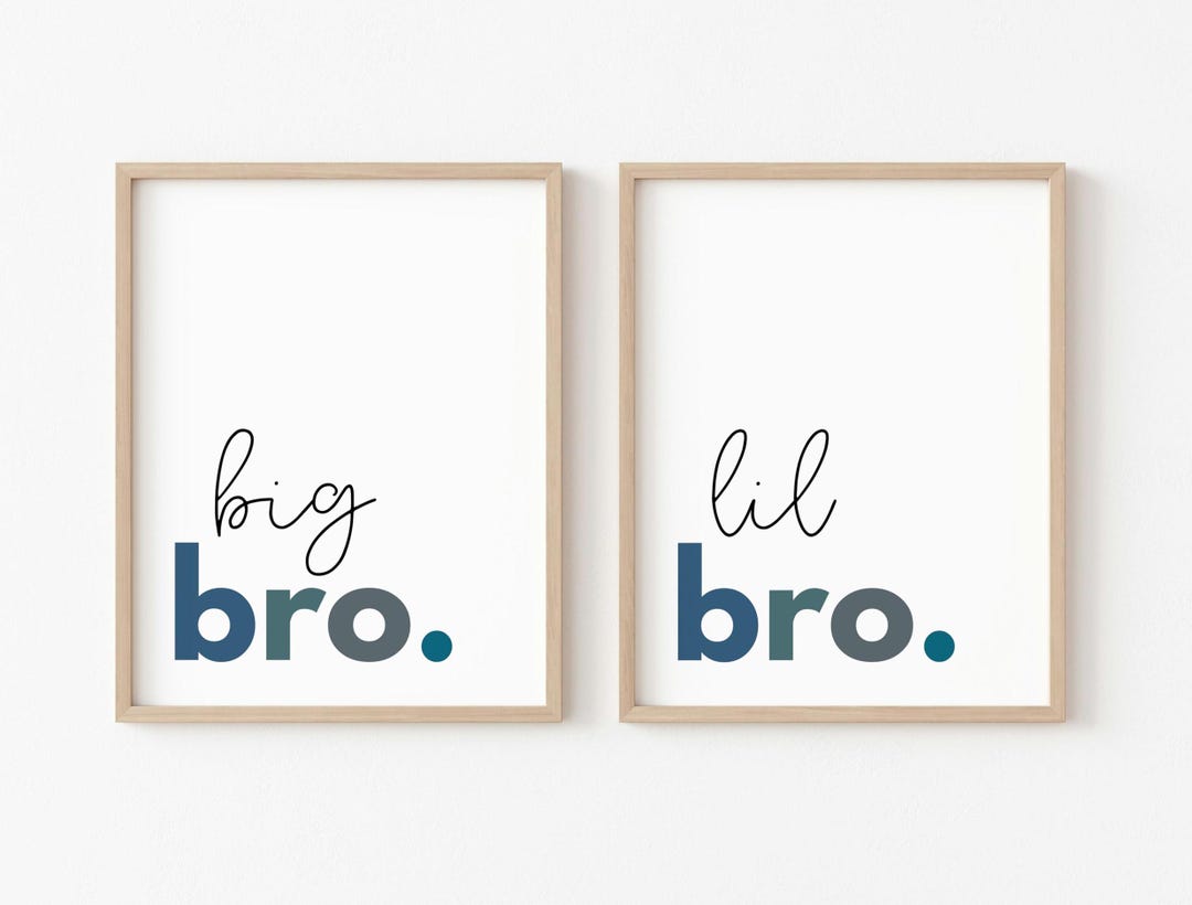 Big Bro Little Bro, Kids Room Art, Kids Room Decor, Shared Room Art ...