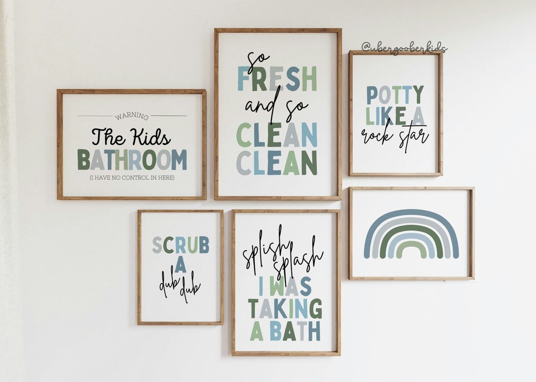 Funny Bathroom Art, Kids Bathroom Sign, Toddler Bathroom Decor, Little ...