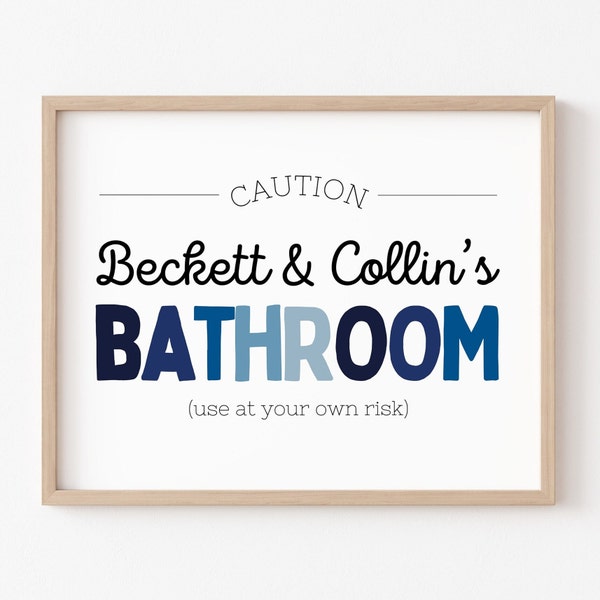 Boys Bathroom Sign - Etsy