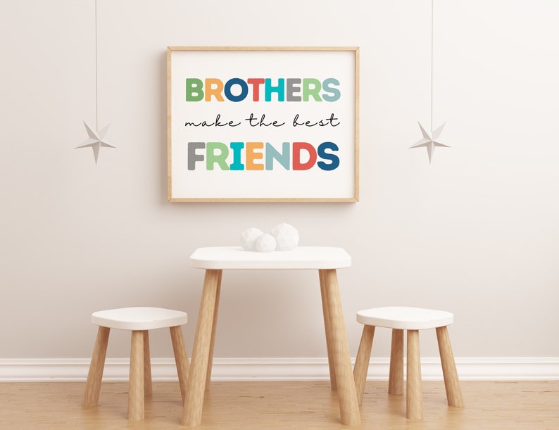 Brothers Make the Best Friends Brothers Wall Art Siblings - Etsy Canada