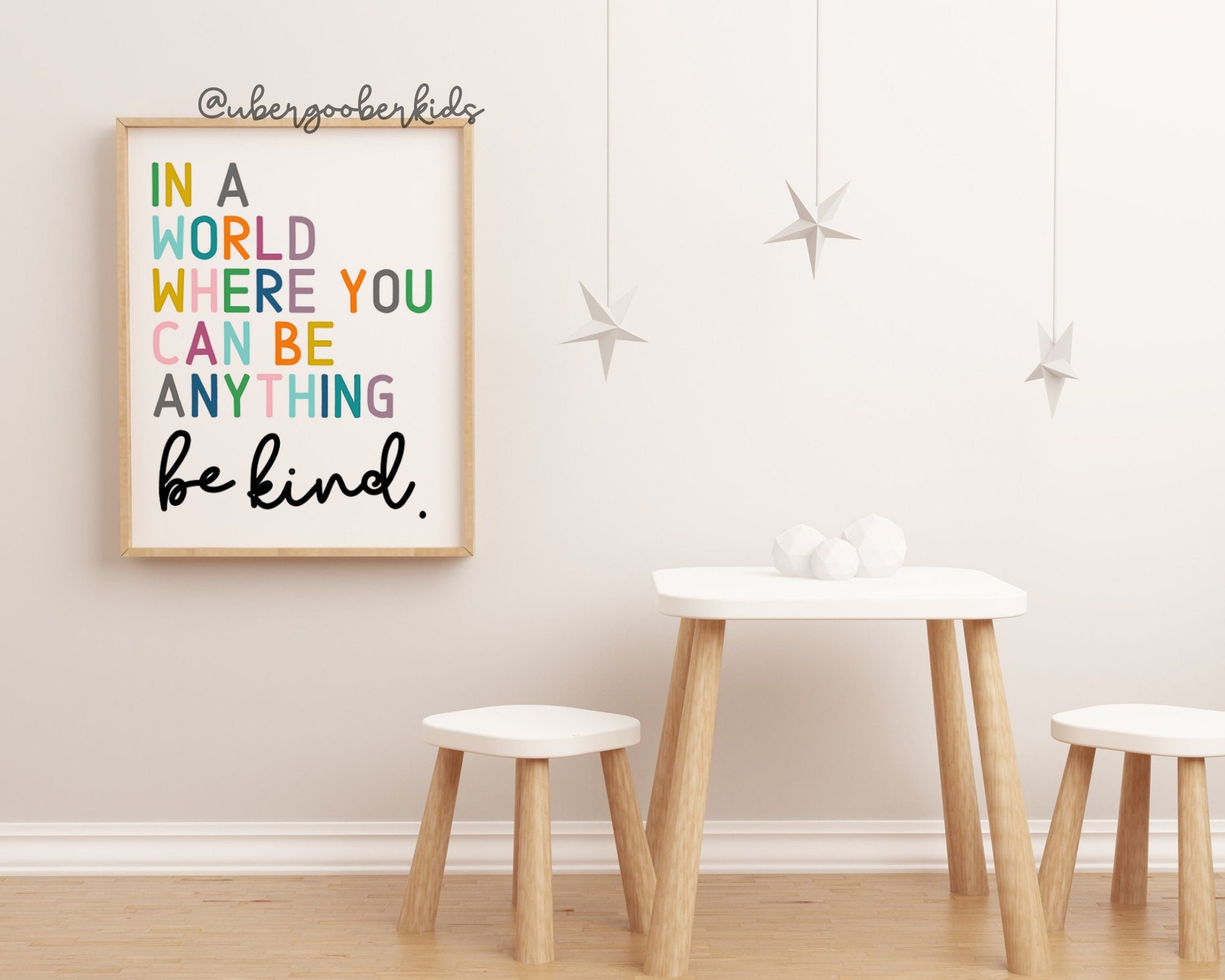 Be Kind Print Playroom Poster Playroom Decor Daycare - Etsy