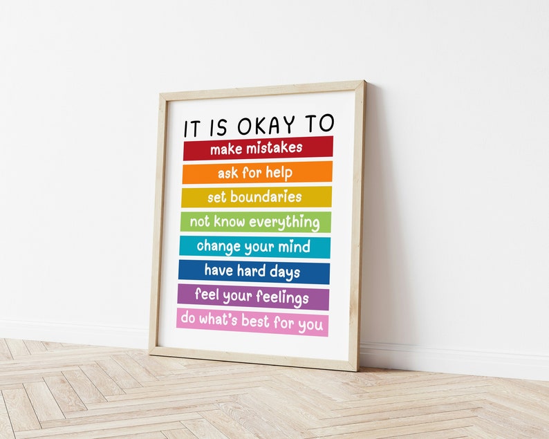 It's Okay to Make Mistakes, Rainbow Classroom Decor, Classroom Posters ...