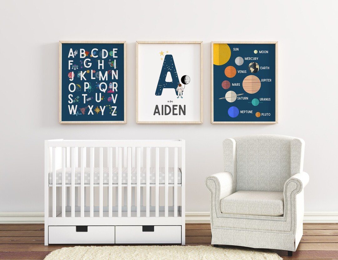 Space Wall Art Set of 3 Printable Space Poster Space Themed - Etsy