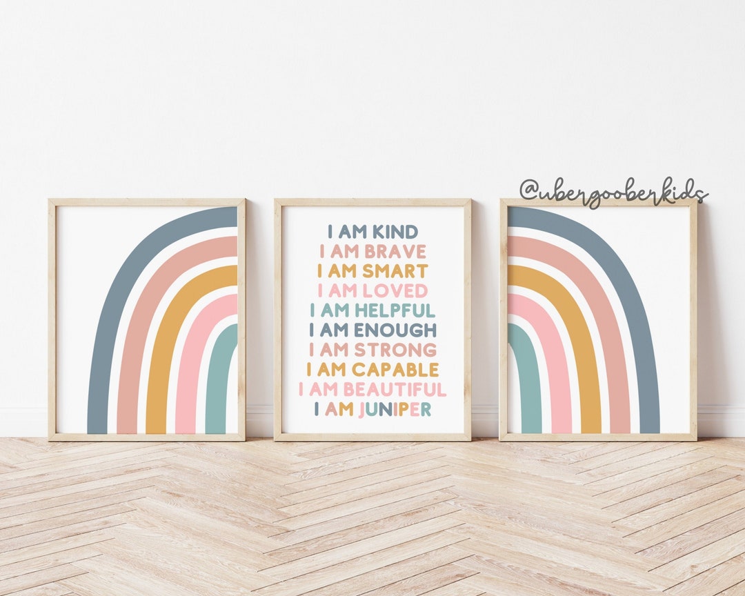 Girls Room Art Kids Room Decor Affirmations Positive Art - Etsy