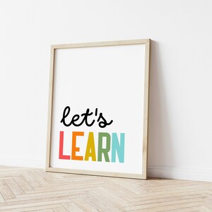 Set of Classroom Prints, Playroom Wall Decor, Nursery Wall Art, Kids ...