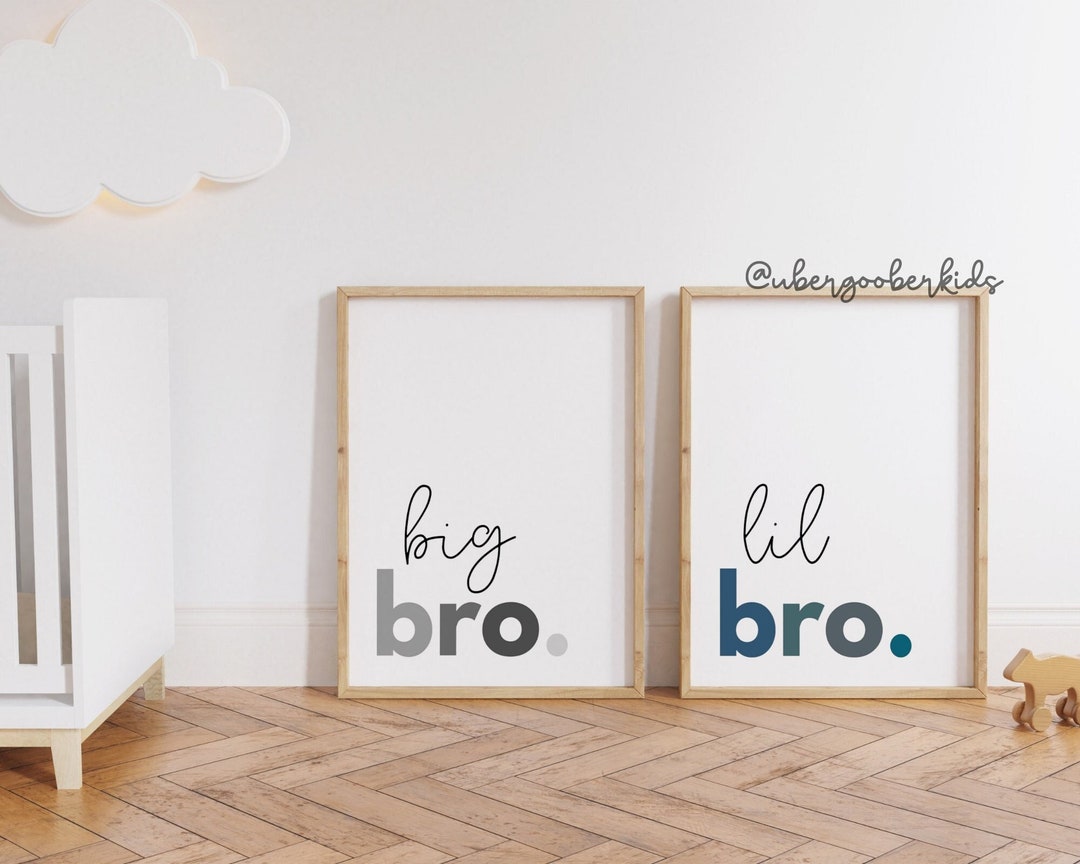 Big Bro Little Bro, Kids Room Art, Kids Room Decor, Shared Room Art ...