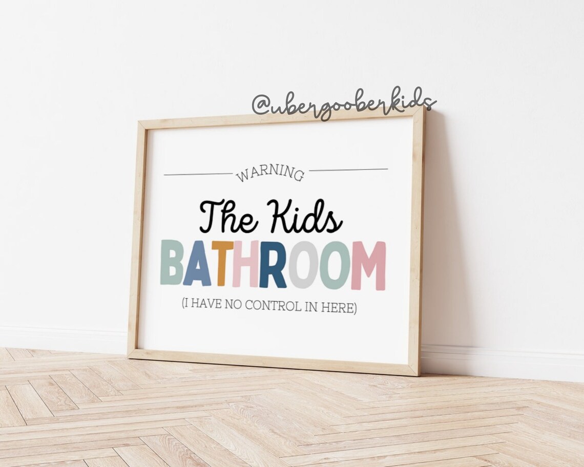 Kids Bathroom Wall Art, Bathroom Wall Prints, Kids Bathroom Sign, Kids ...