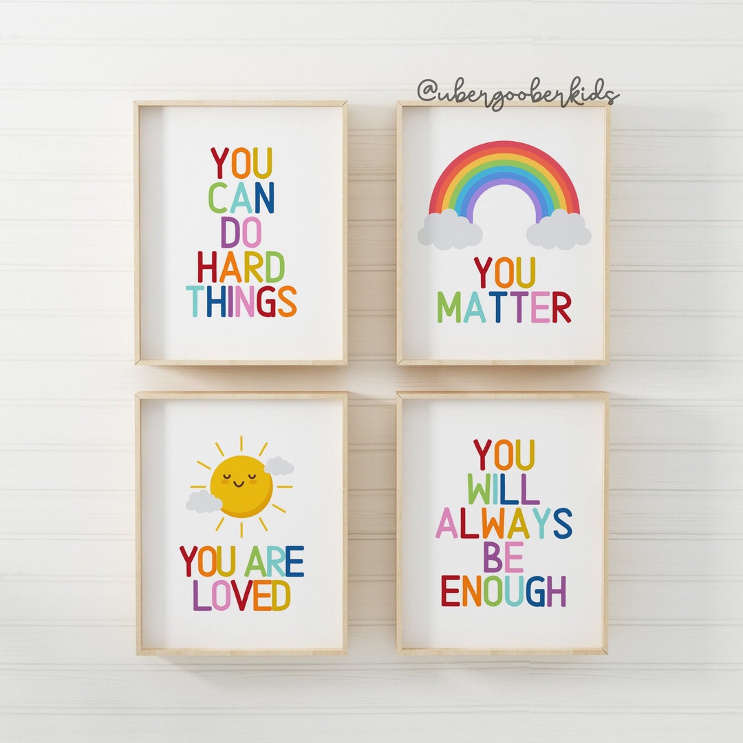 Positive Affirmations for Kids, Classroom Art, Motivational Poster ...