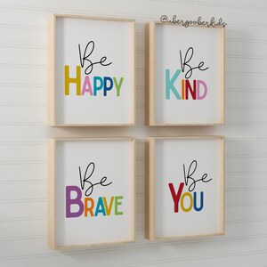 Be You Affirmations, Set of 4, Positive Affirmations, Motivational Wall ...