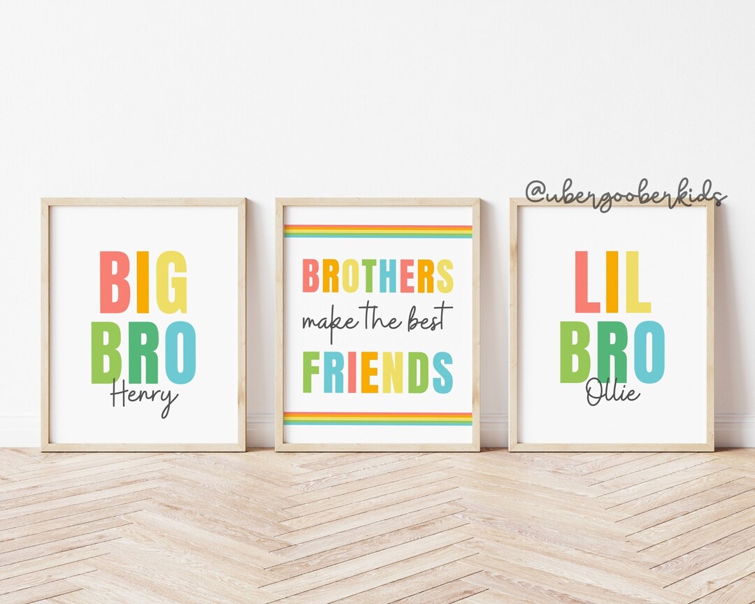 Brothers Make the Best Friends Brothers Wall Art Siblings - Etsy