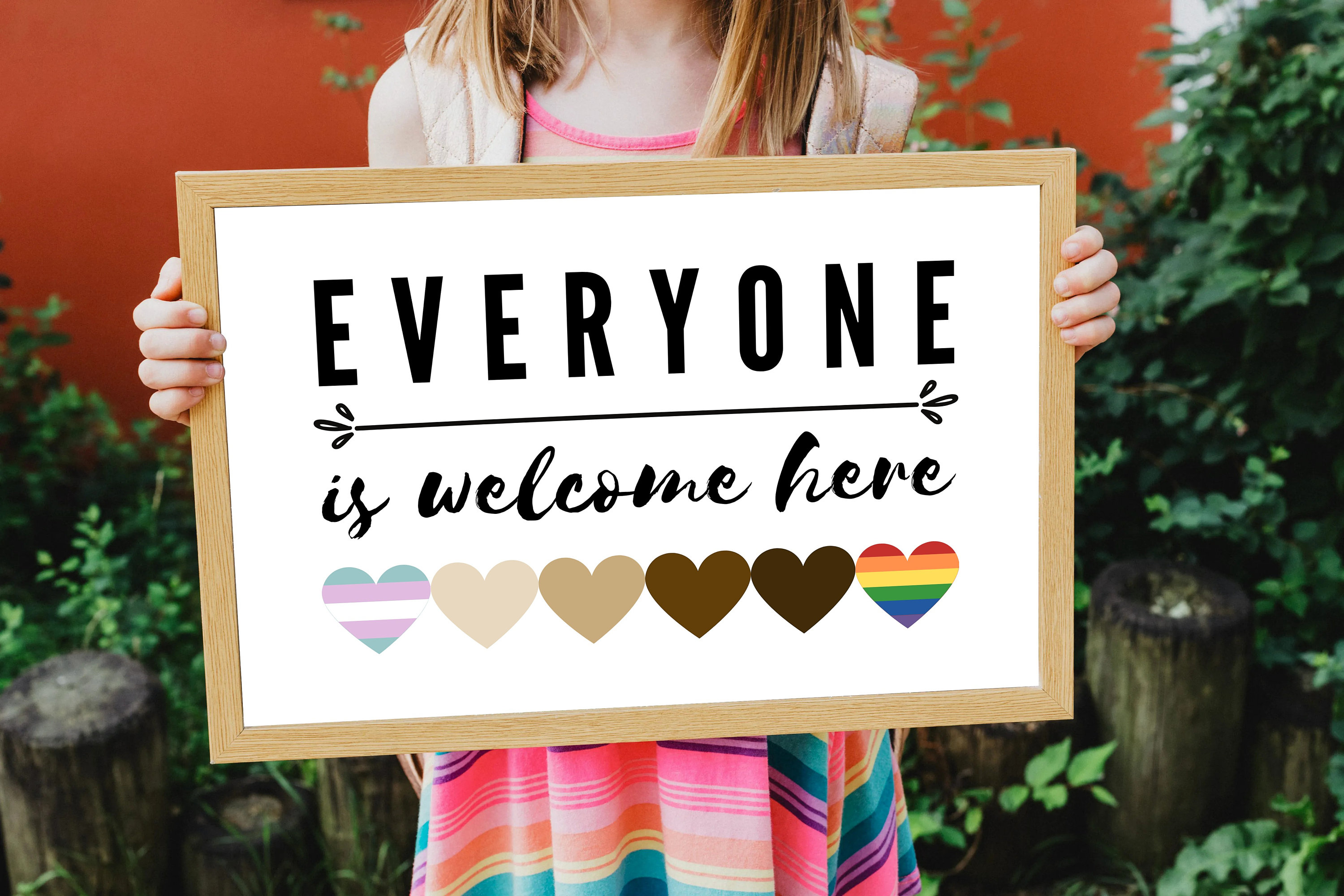 Everyone Welcome Diversity Wall Print Wall Art Classroom | Etsy
