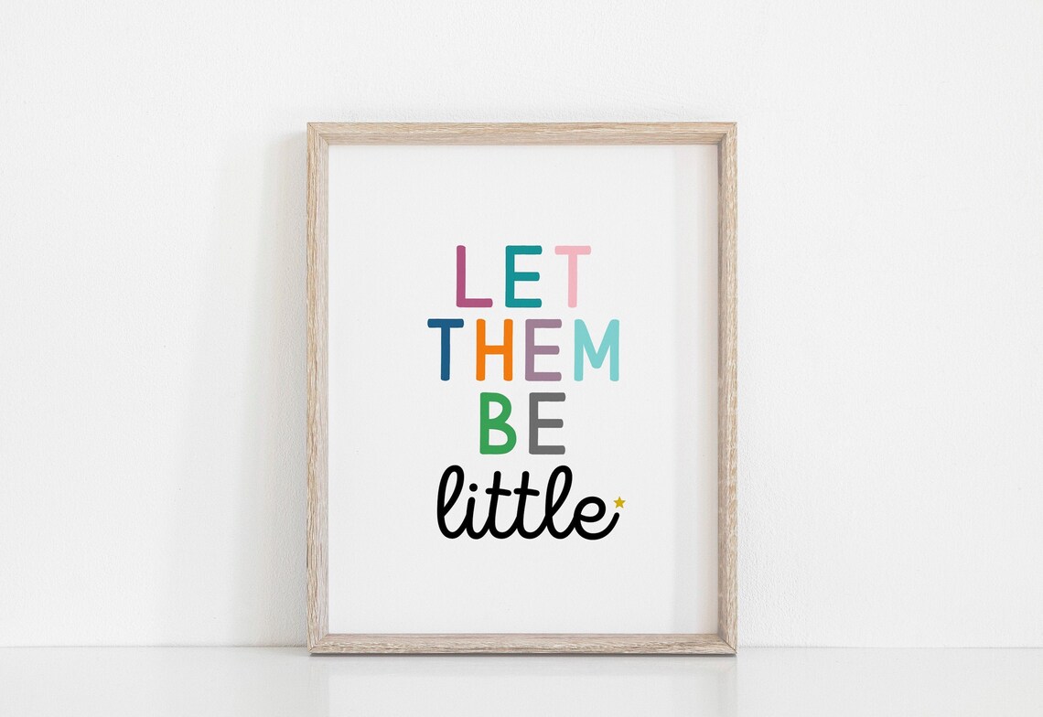 Let Them Be Little Playroom Poster Playroom Decor Daycare | Etsy