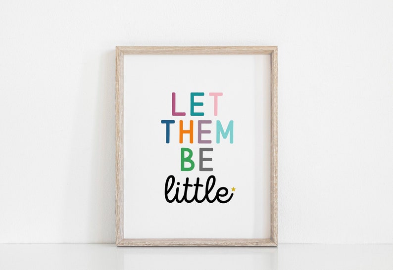 Let Them Be Little Playroom Poster Playroom Decor Daycare | Etsy