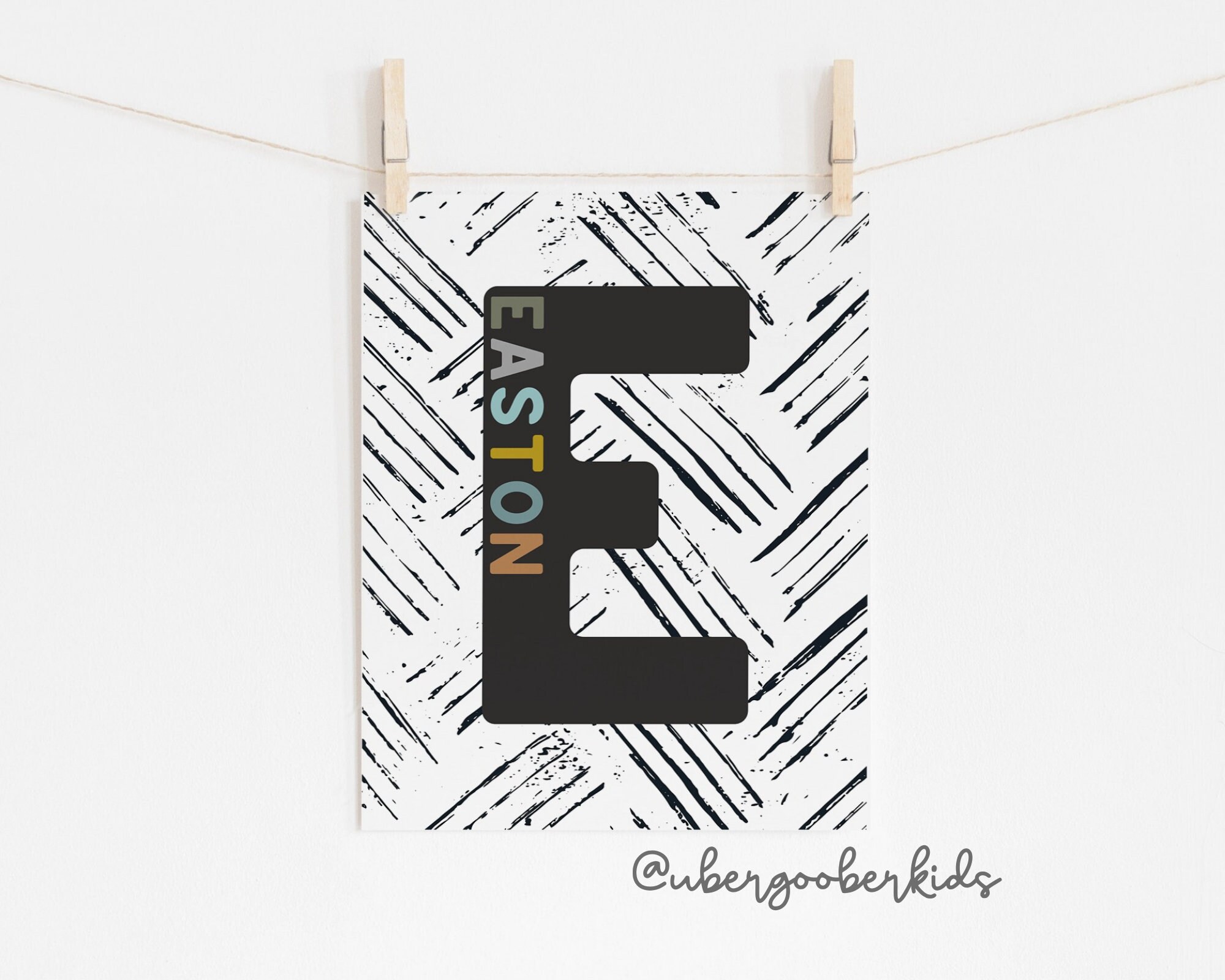 Custom Name Wall Art Personalized Monogram Initial Custom - Etsy