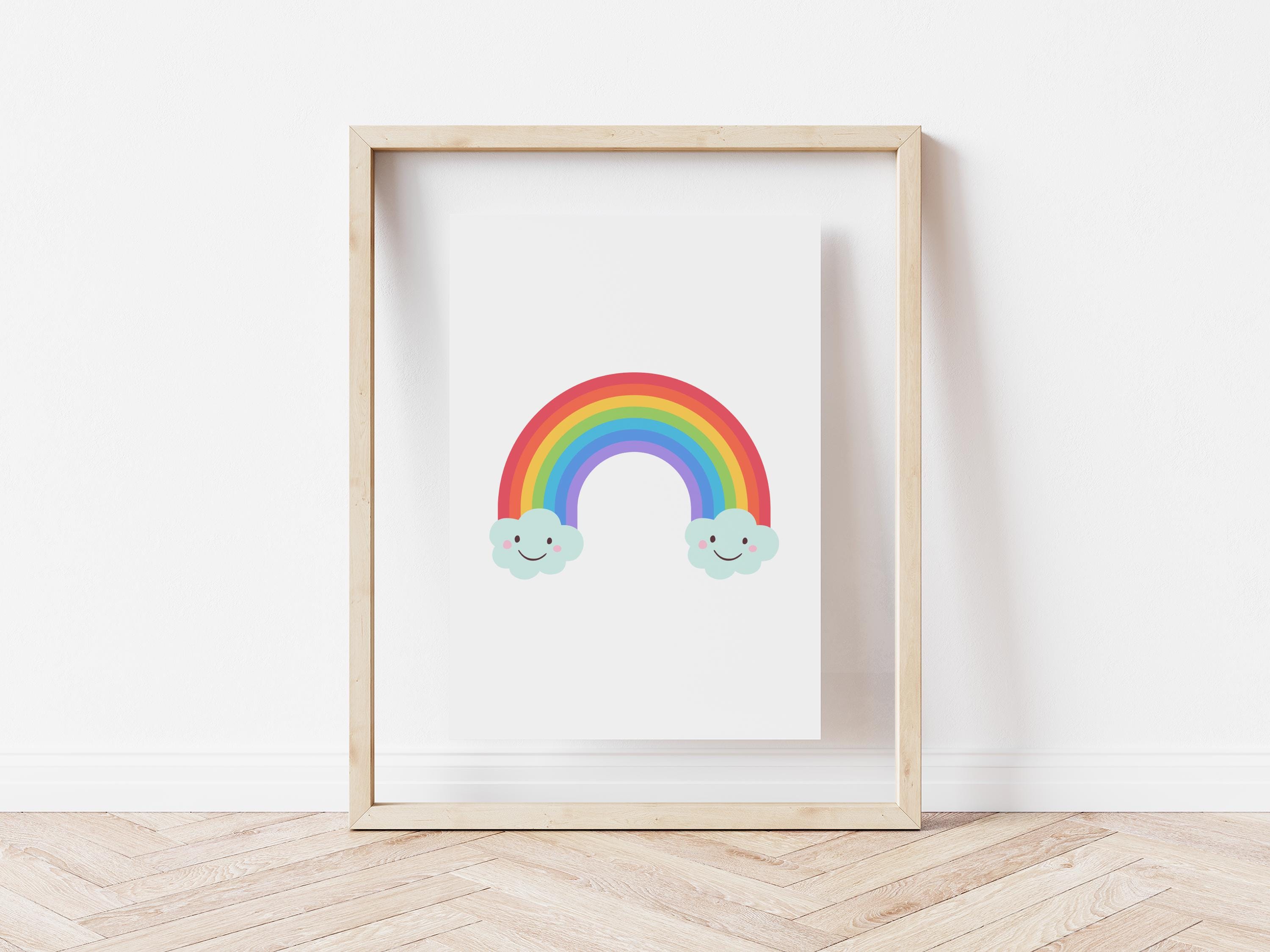 Rainbow Sun Cloud Print Set, Kids Room Wall Decor, Nursery Posters ...