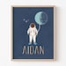 Space Wall Art, Space Name Print, Space Theme Nursery, Baby Name Print ...
