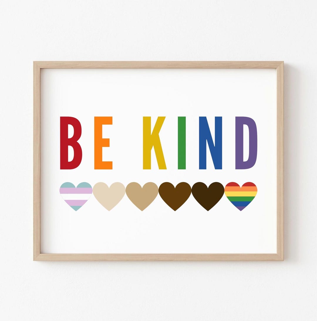 Be Kind Diversity Print, Printable Wall Art, Classroom Poster ...
