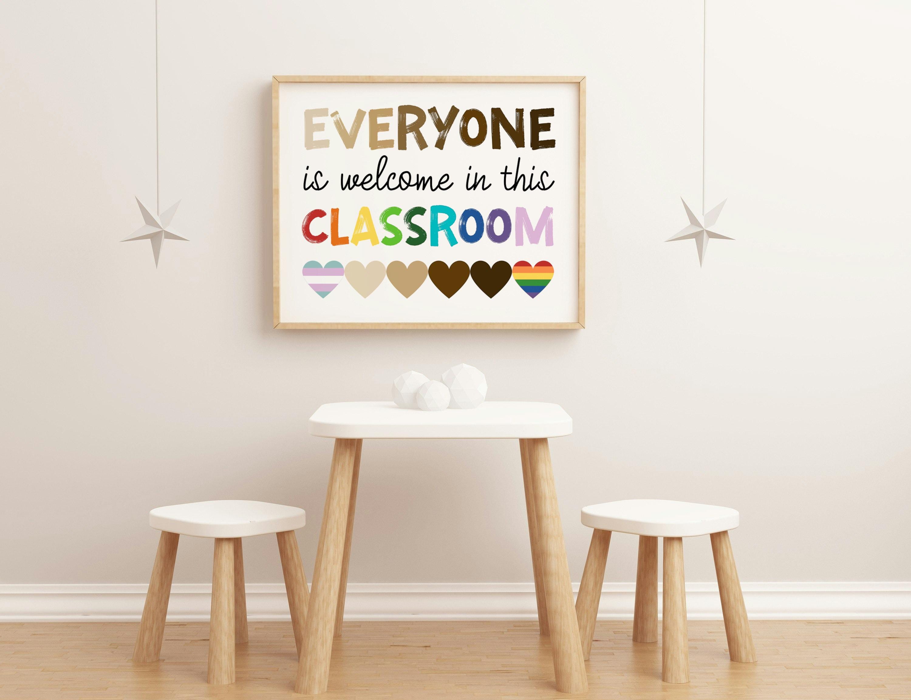 Everyone Welcome Classroom Poster: Diversity & Inclusion Art (digital ...